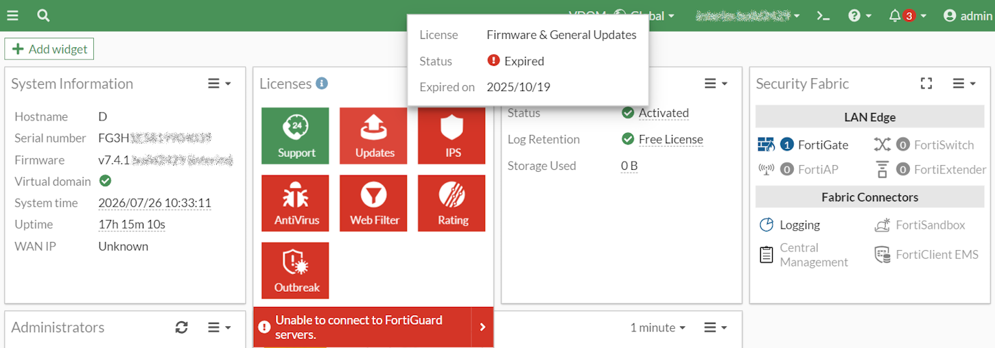 How the FortiGate firmware license works | FortiGate / FortiOS 7.6.1 | Fortinet Document Library